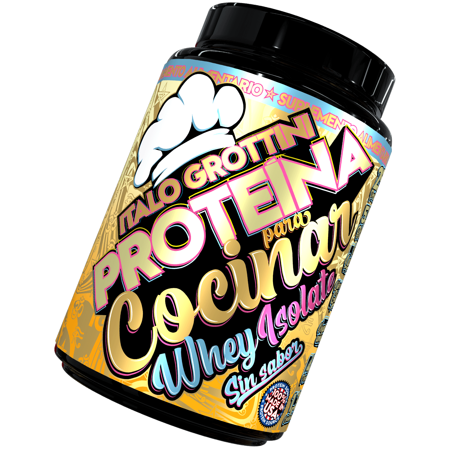 Proteína Whey Isolate para Cocinar sin sabor 1,3kg 43sv - Italo Grottini